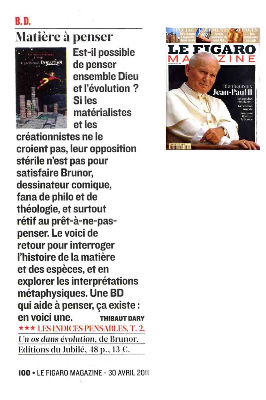 Brunor dans Le Figaro-magazine - France Catholique